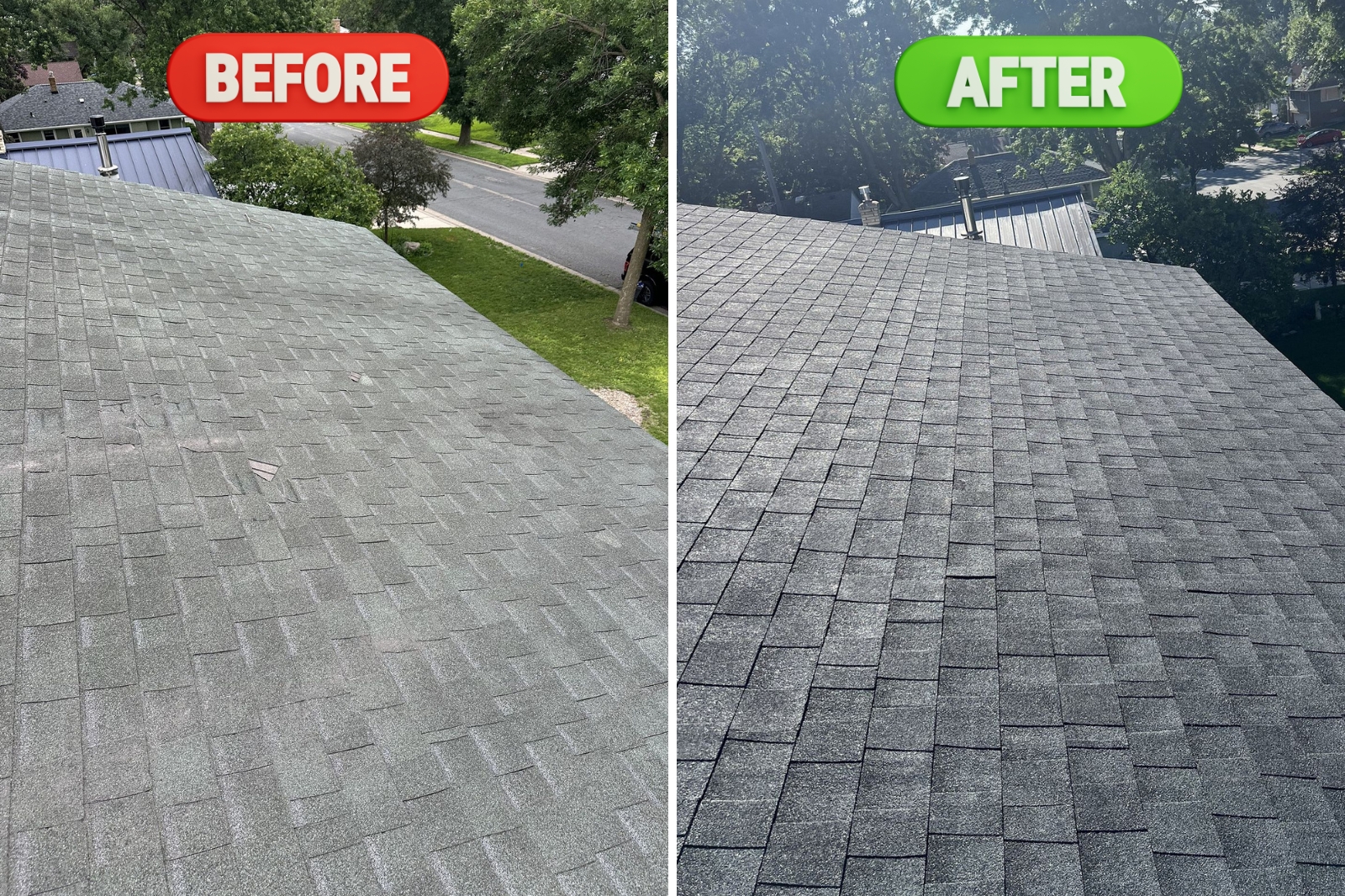Before & After Roof Replacement in St. Paul, MN - eRoof
